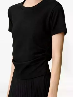 Claudie Pierlot Pleated Bi-material Midi Dress