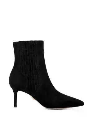 Veronica Beard Lisa Suede Ankle Boots - Black