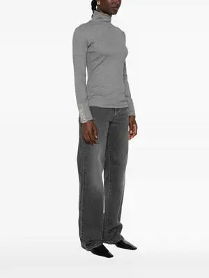 Fabiana Filippi Button-cuff Roll-neck T-shirt