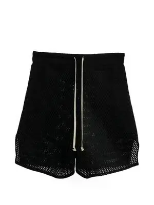 Rick Owens Mesh-knit Drawstring Shorts - Black