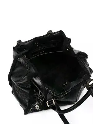 ERMANNO FIRENZE Embroidered Leather Tote Bag