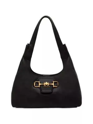 Guess Sunset Horsebit-detail Grained Shoulder Bag - Black