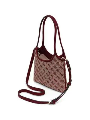 Guess Mini Samantha Monogram-print Shoulder Bag
