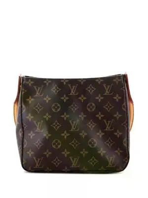 LOUIS VUITTON Looping Handbag Monogram Canvas Mm Satchel - Brown