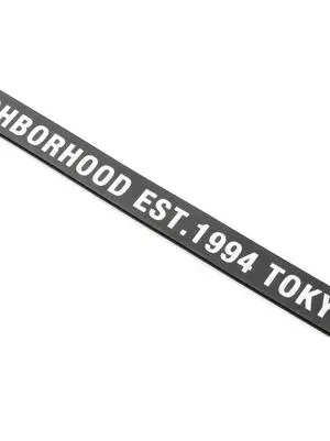 NEIGHBORHOOD Logo-print Leather Dog Leash - Black