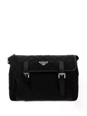 Prada Triangle-logo Shoulder Bag - Black
