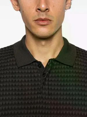 Emporio Armani Waffle-knit Short-sleeve Polo Shirt