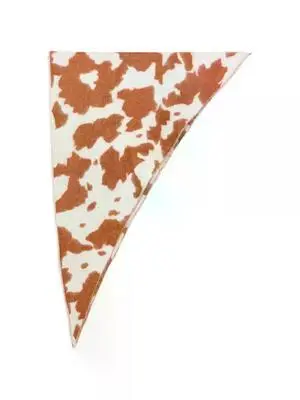 Guest In Residence Cow-print Triangular Scarf - Neutrals