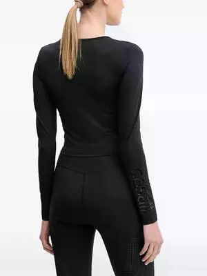 CASALL Long-sleeve Cropped Top - Black