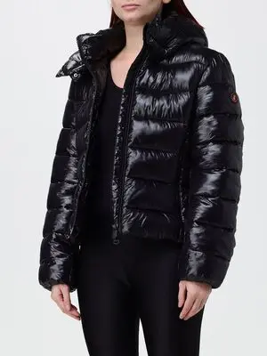 SAVE THE DUCK Cosmary Short Quilted Nylon Puffer Jacket With Hood
