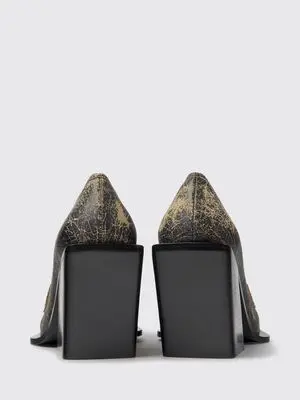 Camper Escandalo Two-tone Distressed Leather Loafers With Square Toe