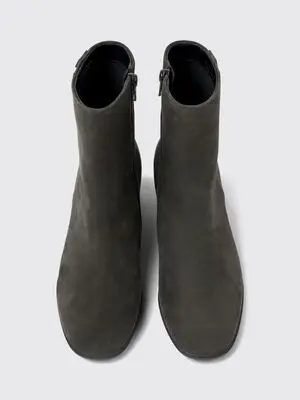 Camper Katie Ankle Boots In Nubuck With A Medium Heel And Round Toe