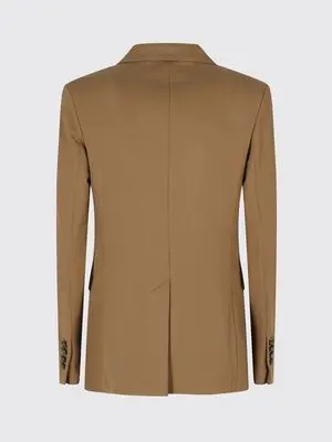 CIRCOLO 1901 Double-breasted Cotton Blazer With Metallic Buttons - Mud