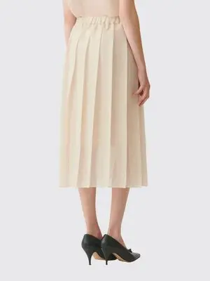 Fabiana Filippi Pleated Silk-blend Midi Skirt With A High Elasticated Waist