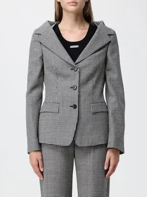 Alexander McQueen Checkered Wool Single-breasted Short Blazer With Peak Lapels