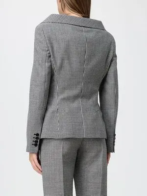 Alexander McQueen Checkered Wool Single-breasted Short Blazer With Peak Lapels