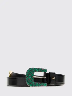 Valentino Garavani Vlogo Signature Belt In Brushed Calfskin Leather