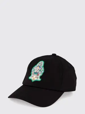 Casablanca Cotton Baseball Cap With Embroidered Logo And Adjustable Strap - Black