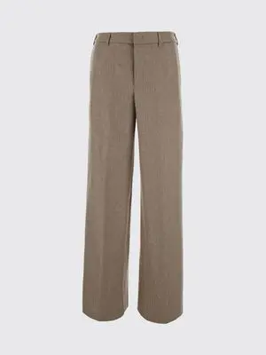 PT TORINO Mid-rise Wool Wide-leg Pants - Beige