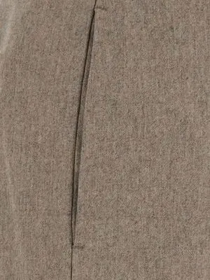 PT TORINO Mid-rise Wool Wide-leg Pants - Beige