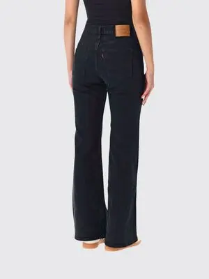 LEVI'S Ribcage High-waisted Flared Jeans In Stretch Denim - Black