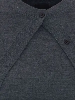 Pinko Pure Wool Crewneck Sweater With Long Sleeves And Ribbed Trim - Grey