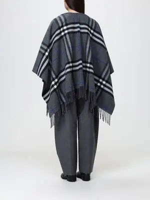 Burberry Asymmetric Vintage Check Cashmere And Wool Cape