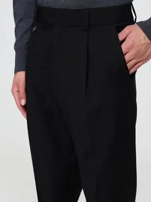 PAOLO PECORA Slim Fit Pleated Gabardine Tailored Pants
