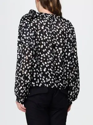 Isabel Marant Étoile Firma Floral Print Silk Blend Blouse With Long Sleeves - Multicolor