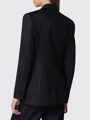 Isabel Marant Étoile Pinstriped Cropped Double-breasted Blazer With Padded Shoulders