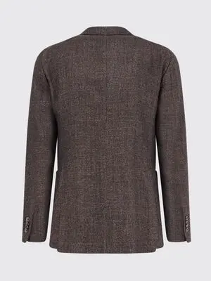 Tagliatore Double-breasted Virgin Wool And Silk Blazer With Peak Lapels