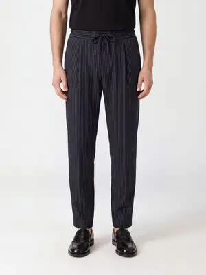 Dolce & Gabbana Pin Virgin Wool Pants With Drawstring Waist