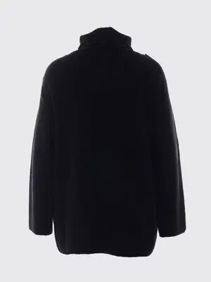 Pinko Wool Blend Turtleneck Sweater With Dropped Shoulders And Fringes