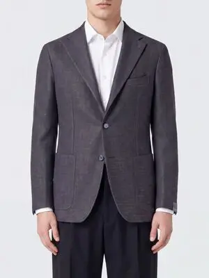 Tagliatore Single-breasted Blazer In Virgin Wool And Silk With Peak Lapels
