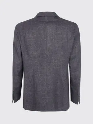 Tagliatore Single-breasted Blazer In Virgin Wool And Silk With Peak Lapels