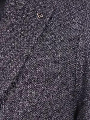 Tagliatore Single-breasted Blazer In Virgin Wool And Silk With Peak Lapels