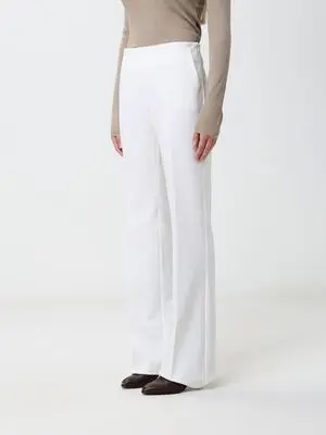 Max Mara High-waisted Skinny Trousers In Pure Virgin Wool - White