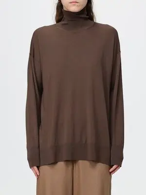 Max Mara Classic Long-sleeved Turtleneck Sweater Crafted In Pure Wool - Brown