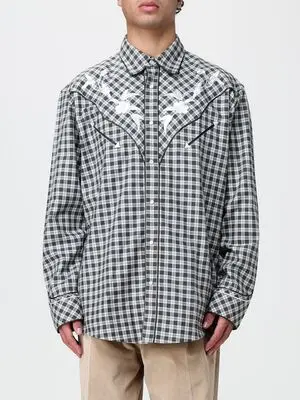 Kenzo Western-style Gingham Check Shirt In Cotton With Embroidery
