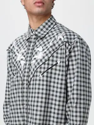 Kenzo Western-style Gingham Check Shirt In Cotton With Embroidery