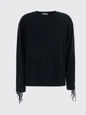 PAROSH P.a.r.o.s.h. Cashmere Crewneck Sweater With Embroidery, Fringes And Dropped Shoulders