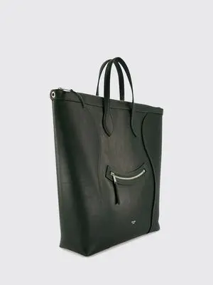 Celine The Vertical Calfskin Leather Tote Bag With Foil Logo