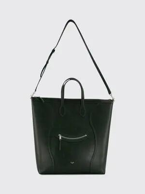 Celine The Vertical Calfskin Leather Tote Bag With Foil Logo