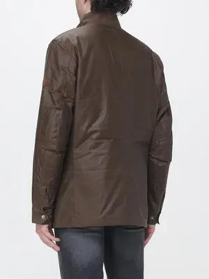 BARBOUR INTERNATIONAL Duke High Neck Waxed Cotton Jacket With Patch Pockets