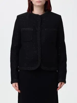 Fabiana Filippi Cropped Wool-blend Blazer With Sequin Embroidery