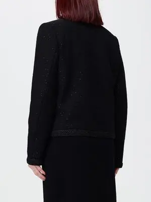 Fabiana Filippi Cropped Wool-blend Blazer With Sequin Embroidery