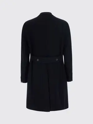 Tagliatore Double-breasted Knee-length Leather And Suede Coat