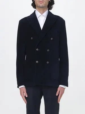 CIRCOLO 1901 Double-breasted Cotton Velvet Blazer With Patch Pockets - Navy