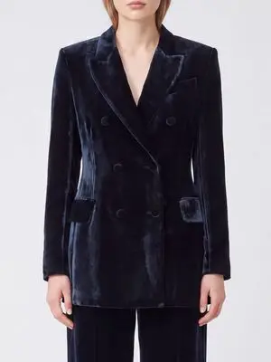 PAROSH Double-breasted Silk And Viscose Velvet Blazer P.a.r.o.s.h