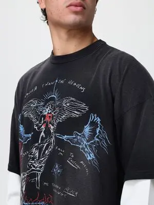 REPRESENT Relaxed Fit Long-sleeved Cotton T-shirt With Graphic Print